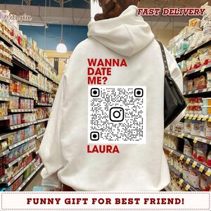 Wanna Date Me Custom QR Code Shirt, Custom Scan QR Code Tshirt, Gift ...