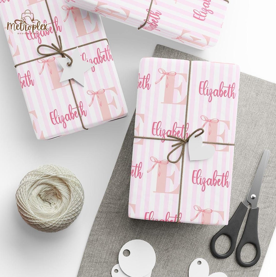 Wrapping Paper With Names, Personalized Wrapping Paper Baby, Custom ...