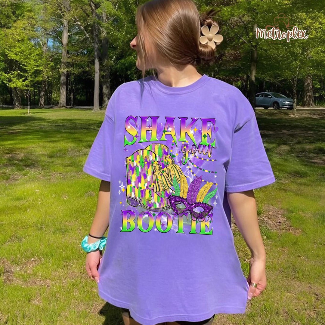 Shake Your Bootie Shirt, Mardi Gras Boots Sweatshirt, Fleur De Lis ...