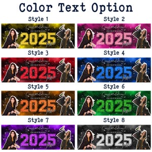 Graduation Banner With Photos, Graduation Party Decorations 2025, Class ...