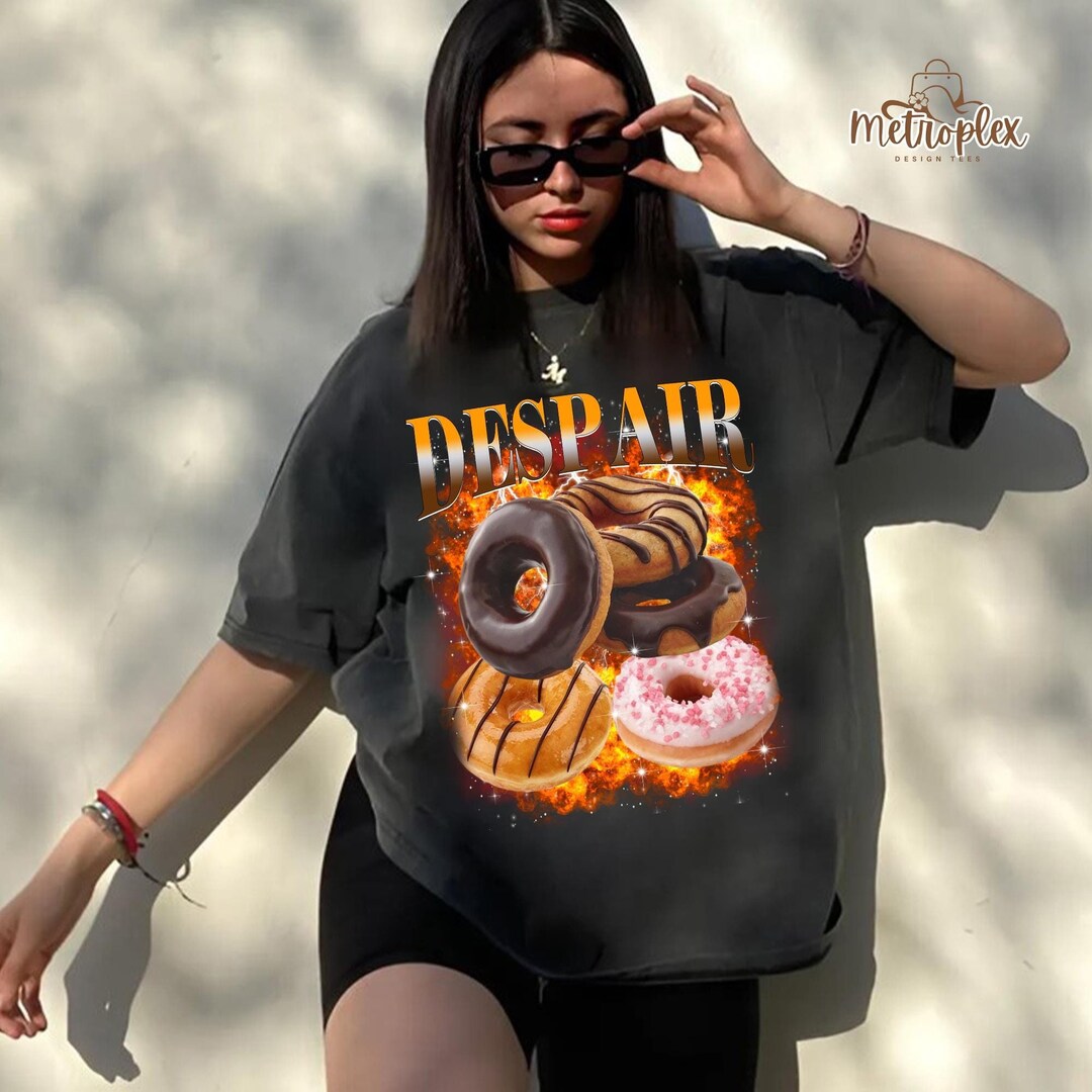 Despair Bagel Funny Meme Shirt, Funny Donut Ironic Weirdcore Tshirt ...