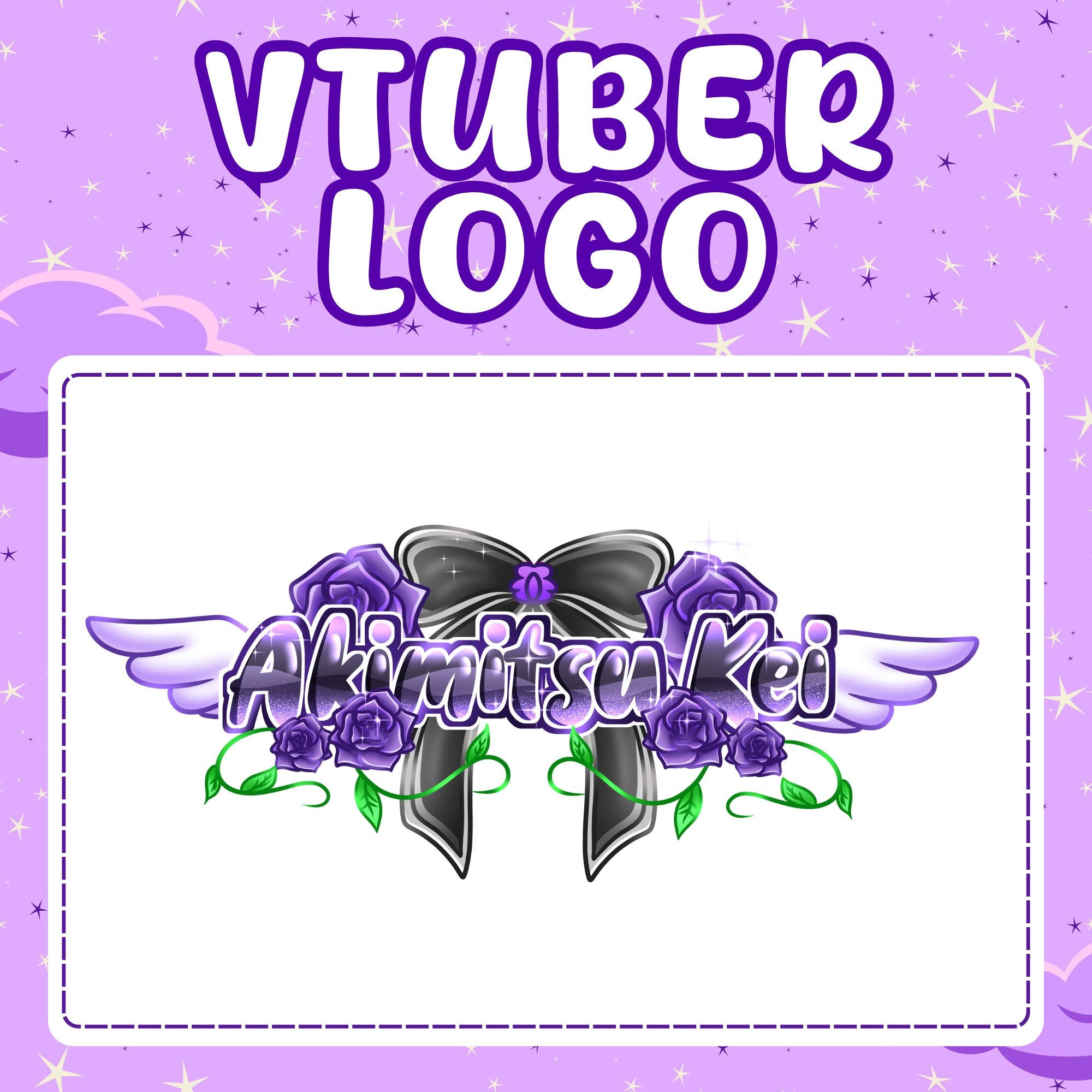 Custom Vtuber Logo Text Chibi Logo Cute Logo Pngtuber Logo Giftuber Logo Kawaii Logo Text - Etsy