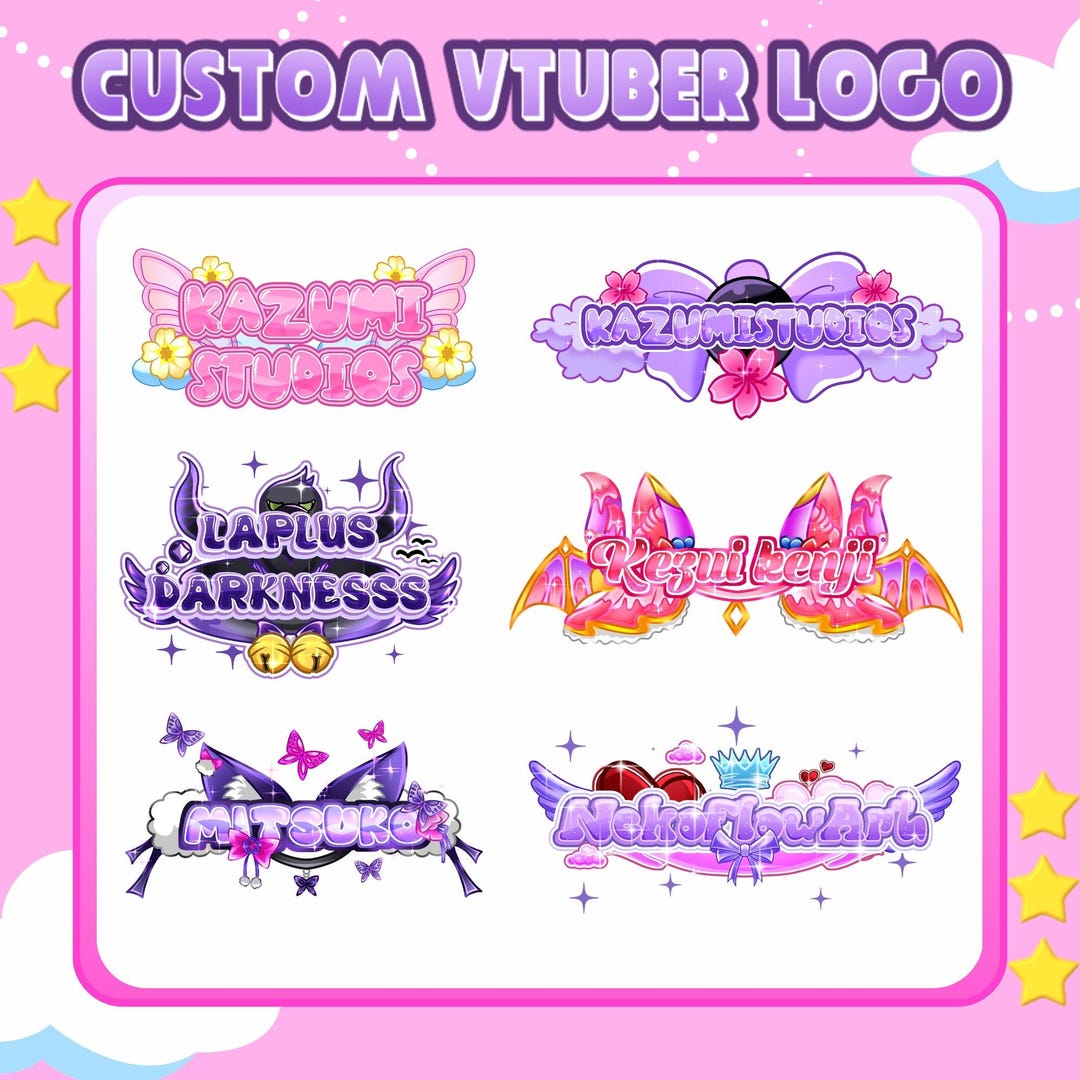 CUSTOM VTUBER LOGO | Animated Logo, Cute Logo, Logo Vtuber, Kawaii Logo ...
