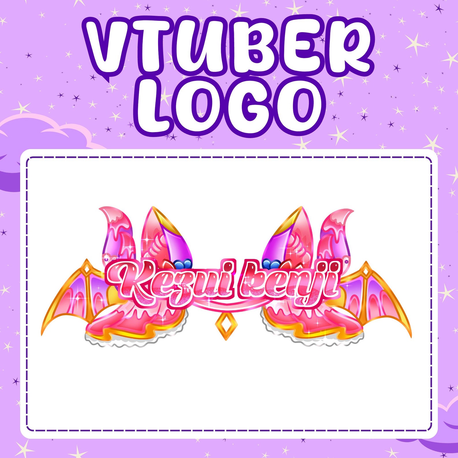 Custom Vtuber Logo Text Chibi Logo Cute Logo Pngtuber Logo Giftuber ...