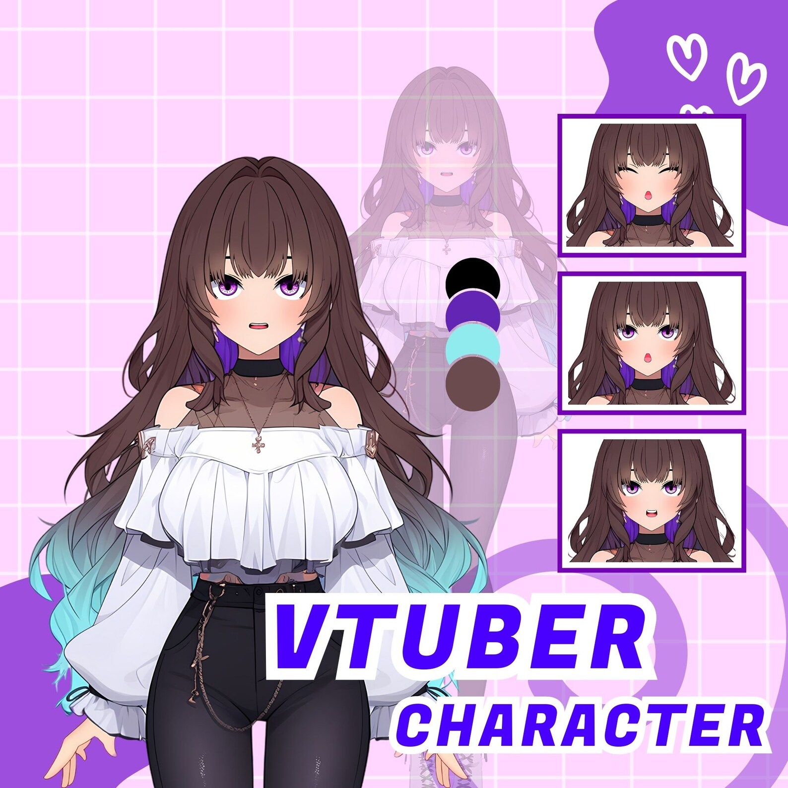 Custom Live2d Vtuber Model, Vtuber Model, Vtuber, Live2d Model, Vtuber Character, Vtuber Design ...