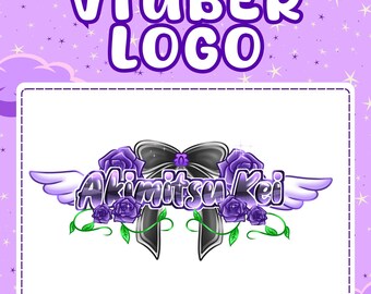 Custom Cute Vtuber Logo Text, Cute Logo, Chibi Logo, Kawaii Logo Text ...