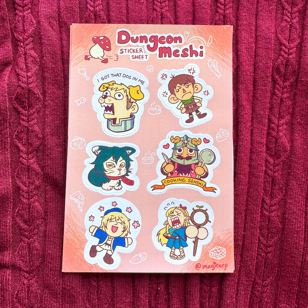 Dungeon Meshi | Gloss Vinyl Sticker Sheet - Etsy