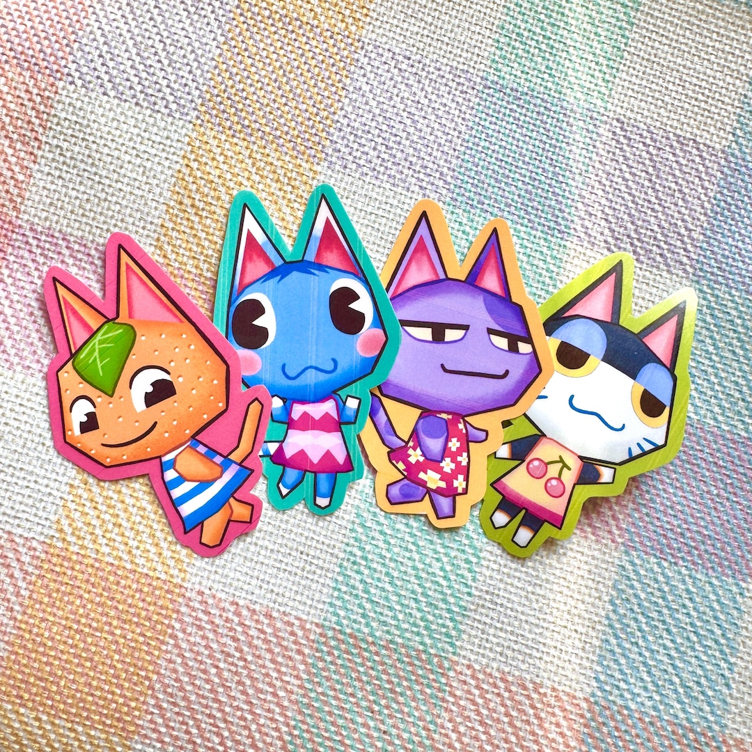 Animal Crossing | Cat Villager Villager Vinyl Stickers | Tangy, Bob ...