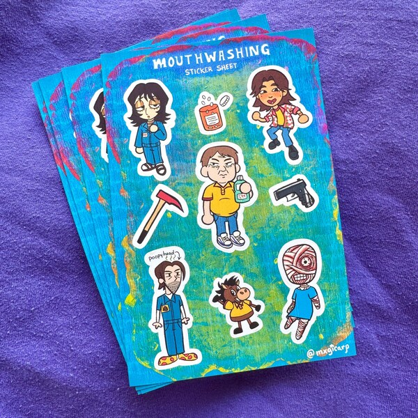 Mouthwashing Stickers - Etsy