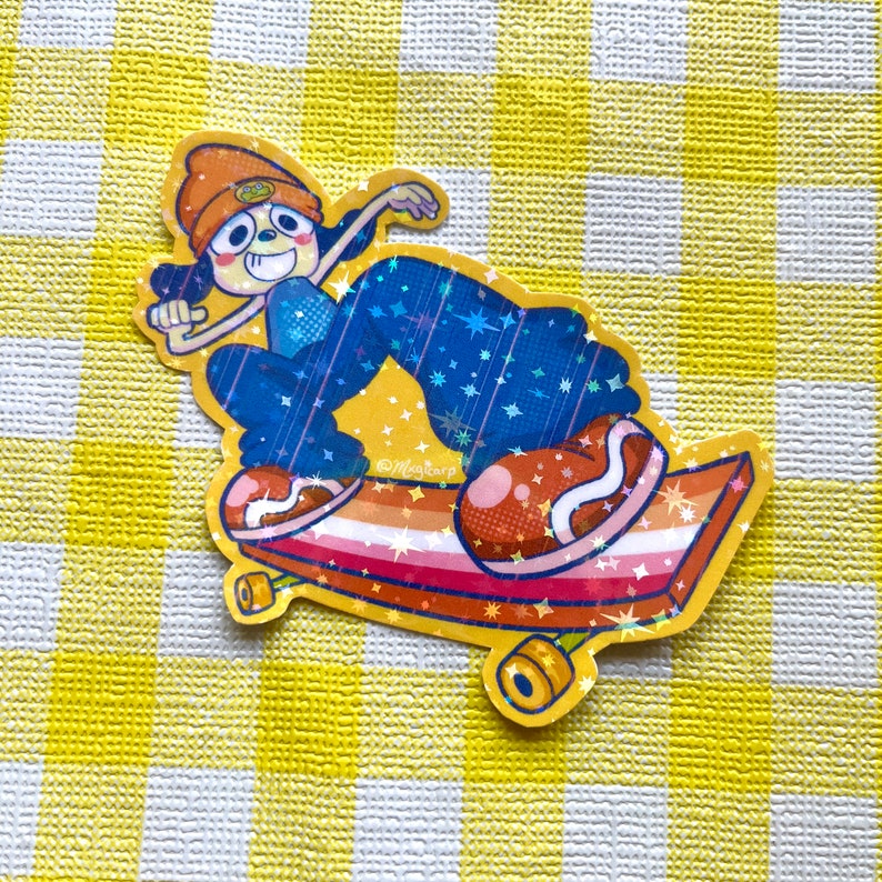 Parappa the Rapper | Glossy Holographic | Pride Stickers - Etsy