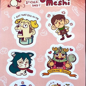 Dungeon Meshi | Gloss Vinyl Sticker Sheet - Etsy