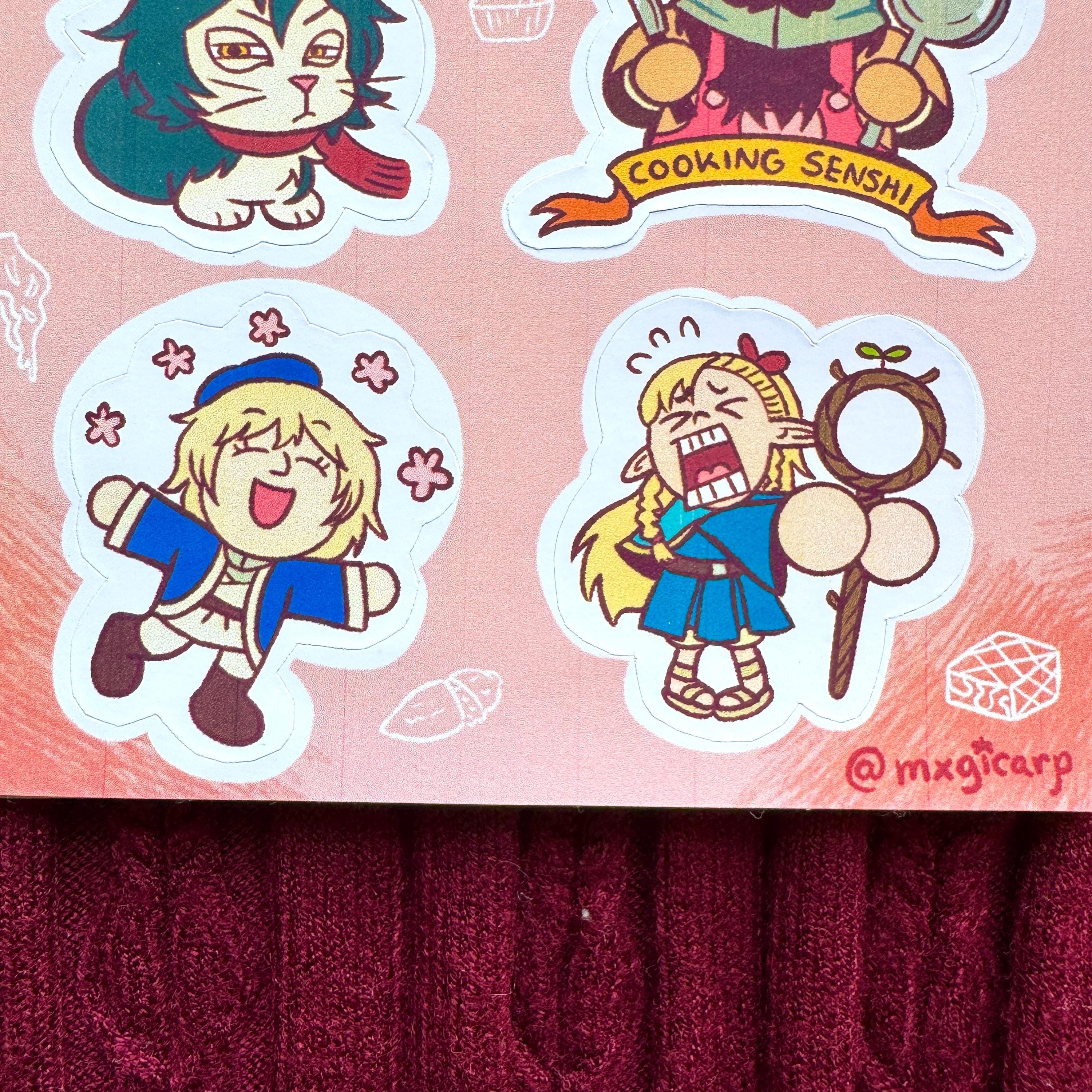 Dungeon Meshi | Gloss Vinyl Sticker Sheet - Etsy