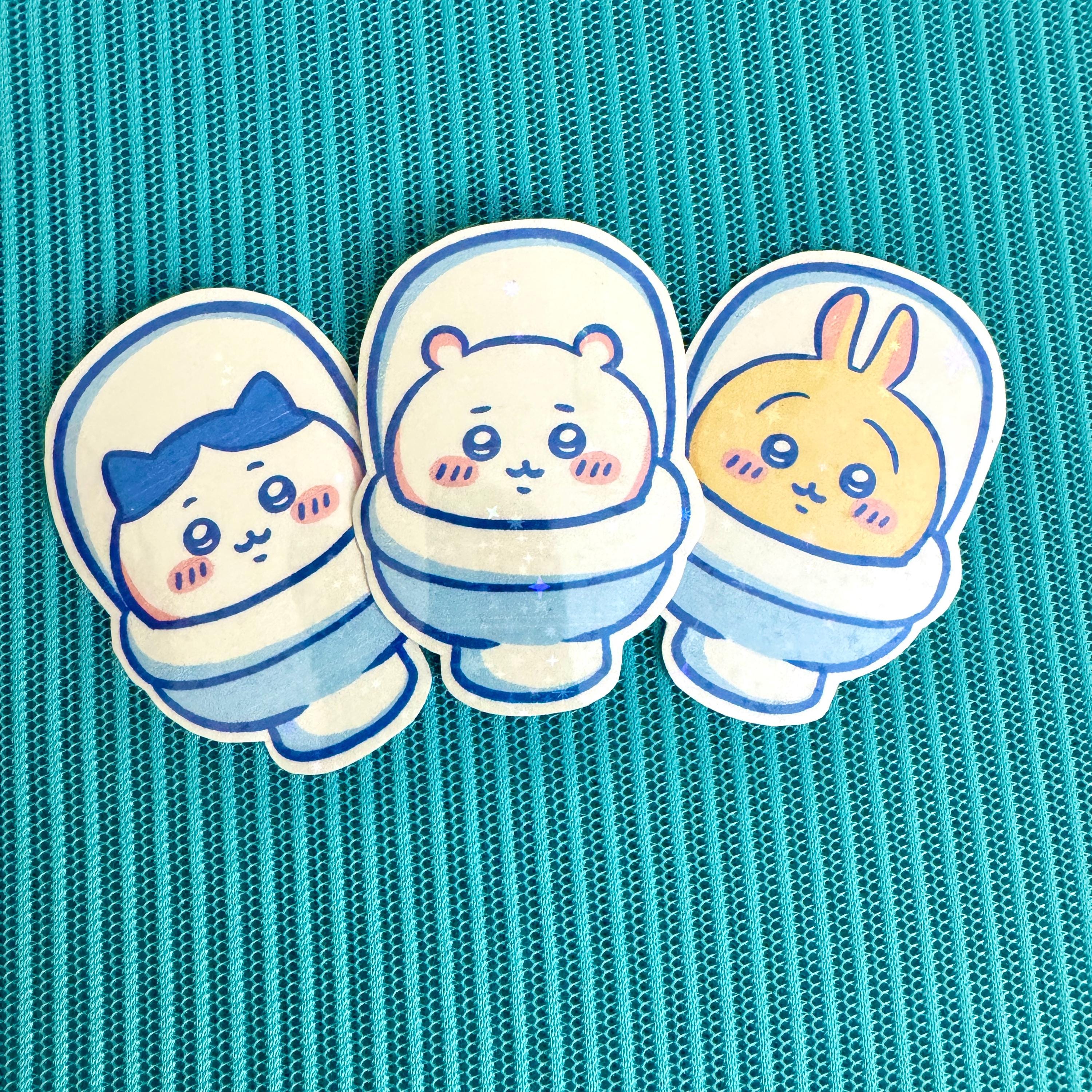 Chiikawa & Friends | Glossy Holographic | Vinyl Stickers - Etsy
