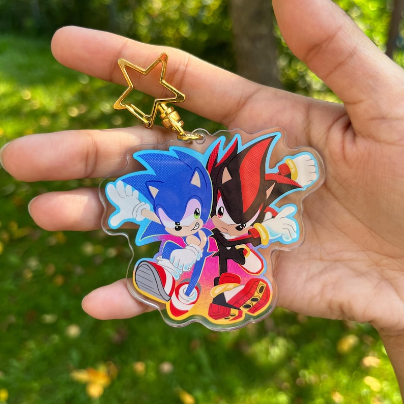Sonic & Shadow | Acrylic Keychains - Etsy