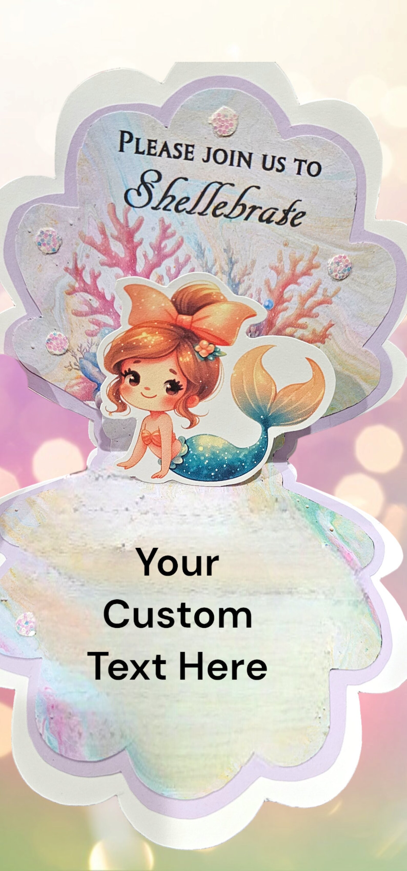 Pop-up Mermaid Clamshell Invitation - Etsy