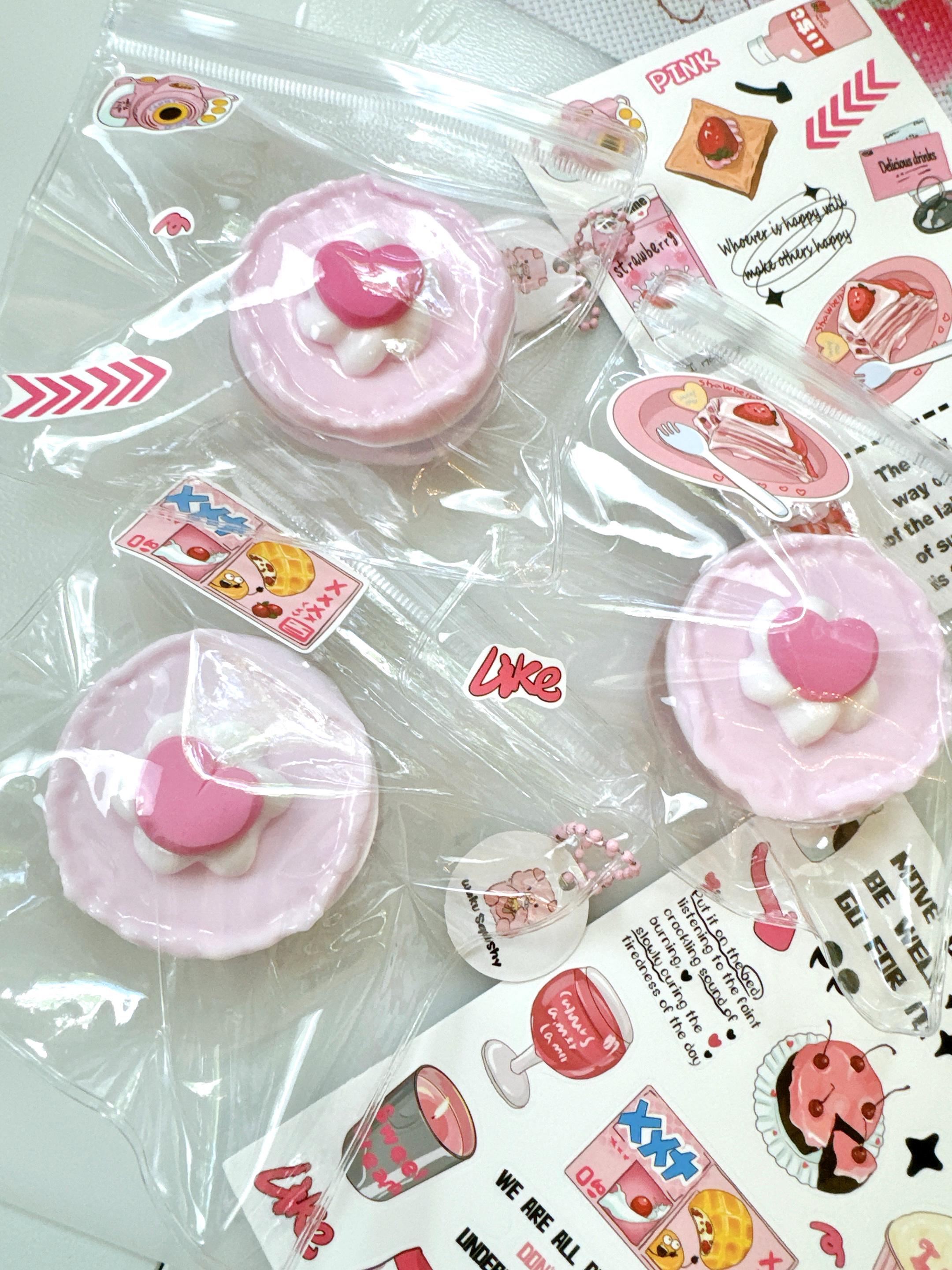 Pink Cake With Clear Body Taba Squishy Toy, Soft Stress Relief, Super ...