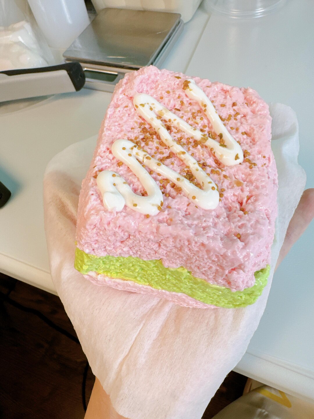 Three Layer Toast Taba Squishy Toy, Soft Stress Relief, Kawaii Cute ...