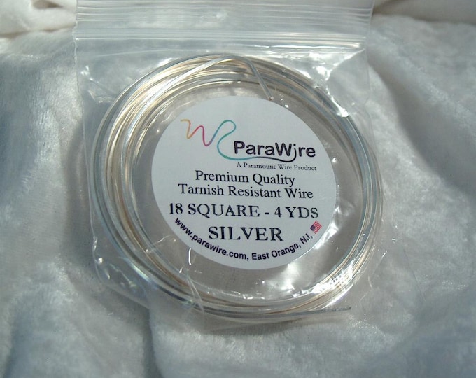 18 Gauge SQUARE SILVER Plated Wire Tarnish Resistant Parawire - Etsy