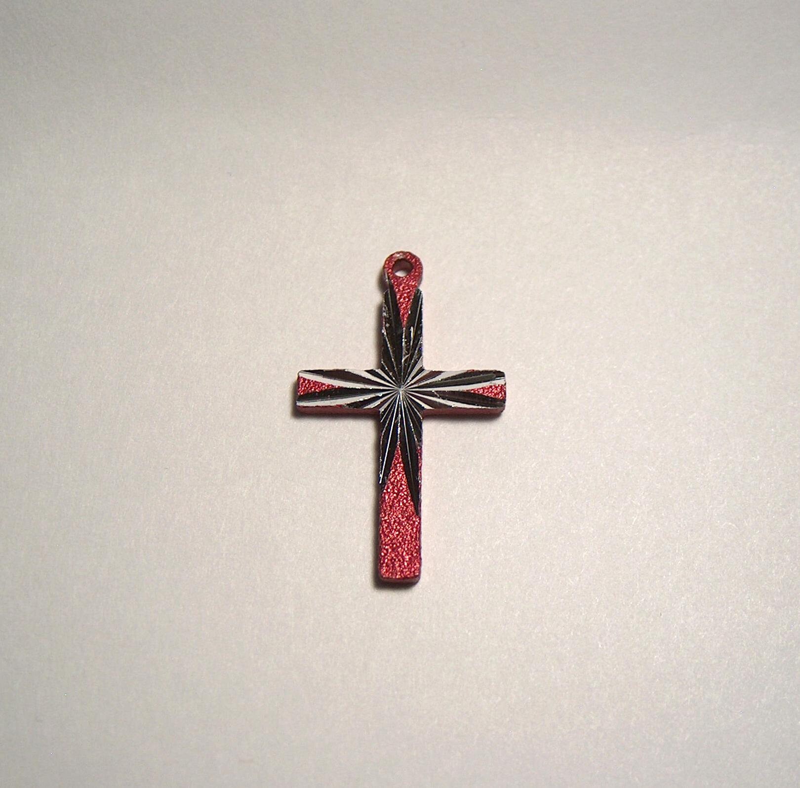 Diamond Cut Anodized Aluminum Cross Charm Turquoise - Etsy