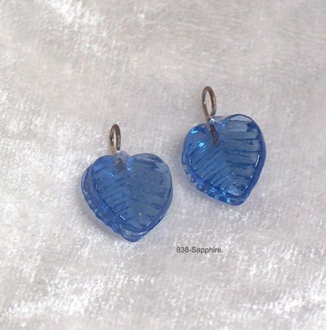 Glass Leaf Bead Set of 2 Beads With Loop - Etsy