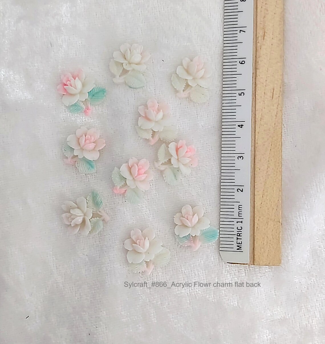 Acrylic Roses Flowers Flat Back for Crafts Package of 10 - Etsy