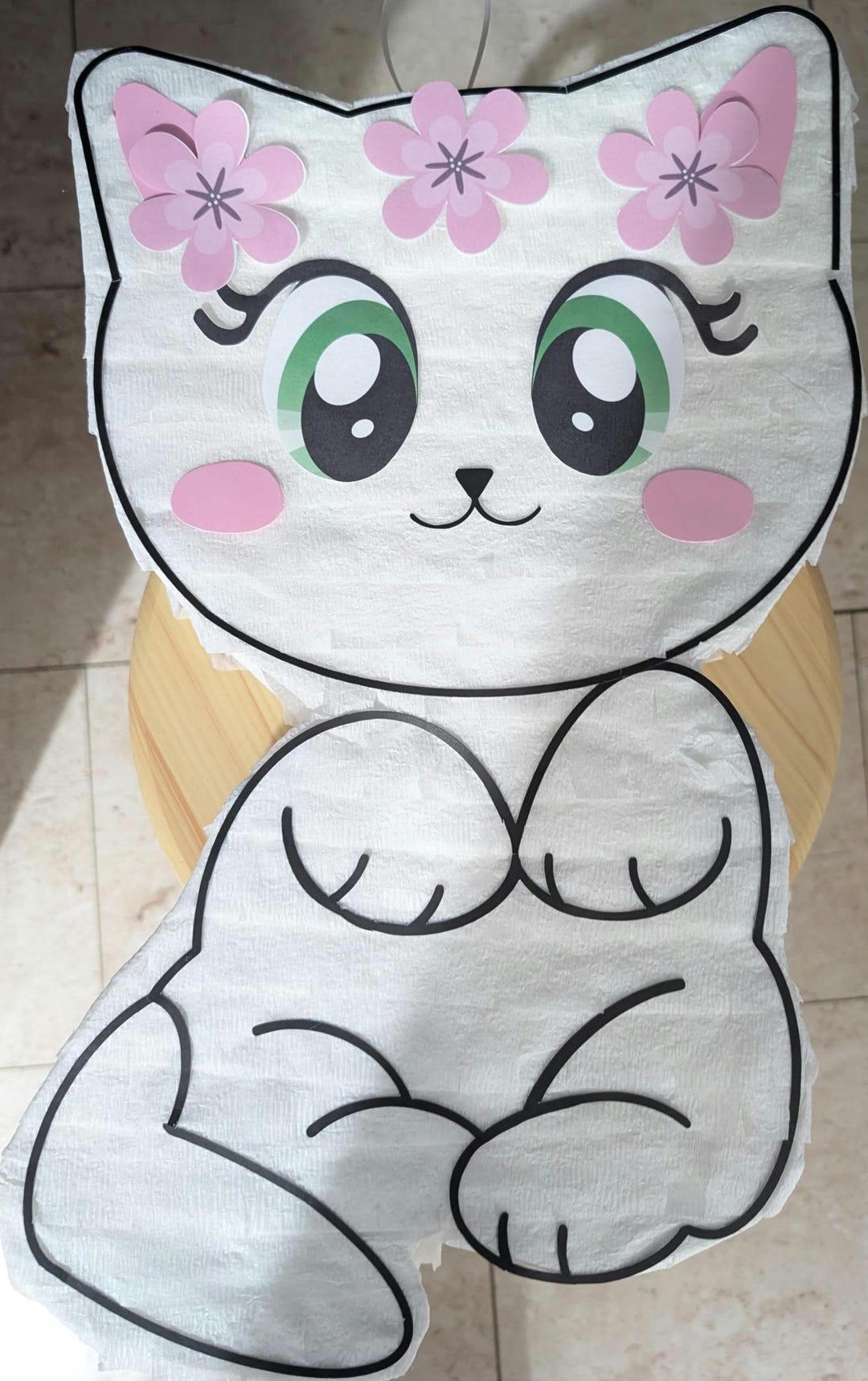 Cute Cat Flowers Piñata for Kids Birthday Party. Pinata Game Kitten ...