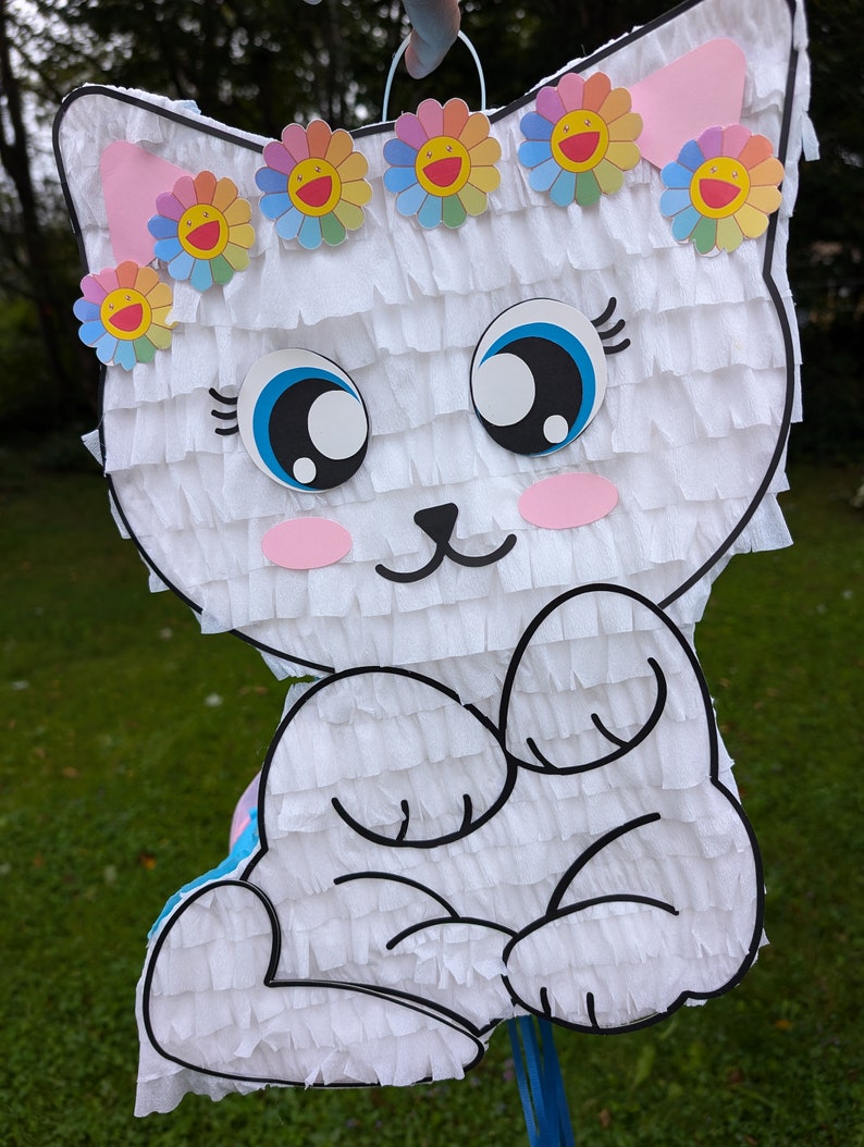 Cute Cat Piñata for Kids Birthday Party. Pinata Game Kitten - Etsy