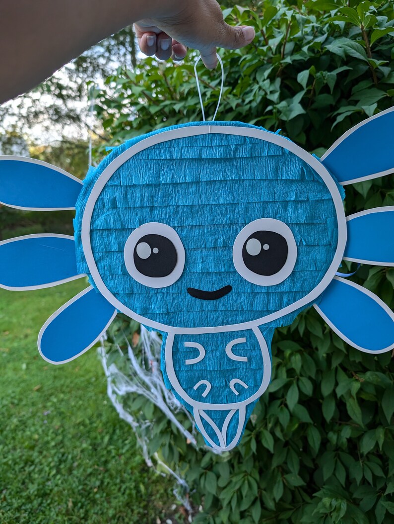 Axolotl Piñata for Kids Birthday Party. Pinata Game Blue Axolotl ...