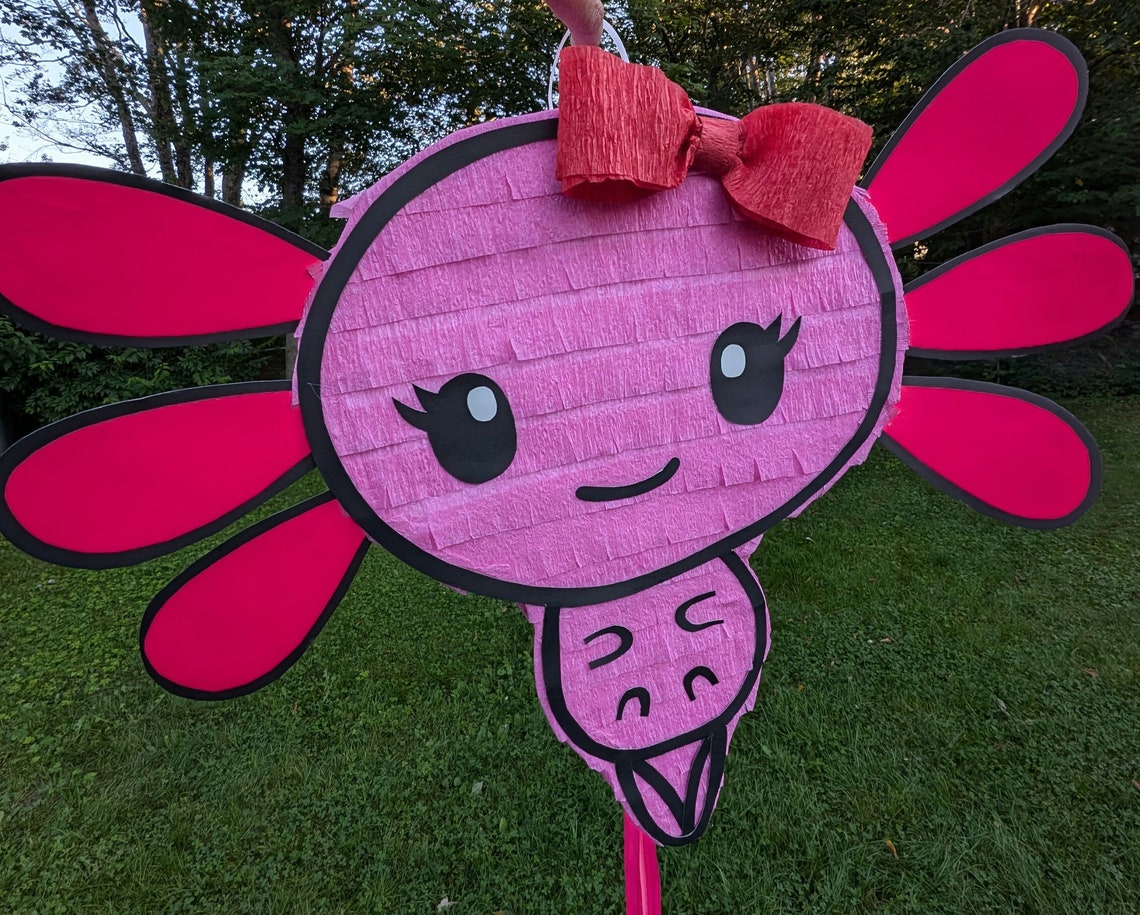 Pink Axolotl Piñata: Kids Birthday Party Game - Etsy