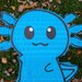 Cute Blue Axolotl Piñata for Kids Birthday Party. Pinata Game Blue ...