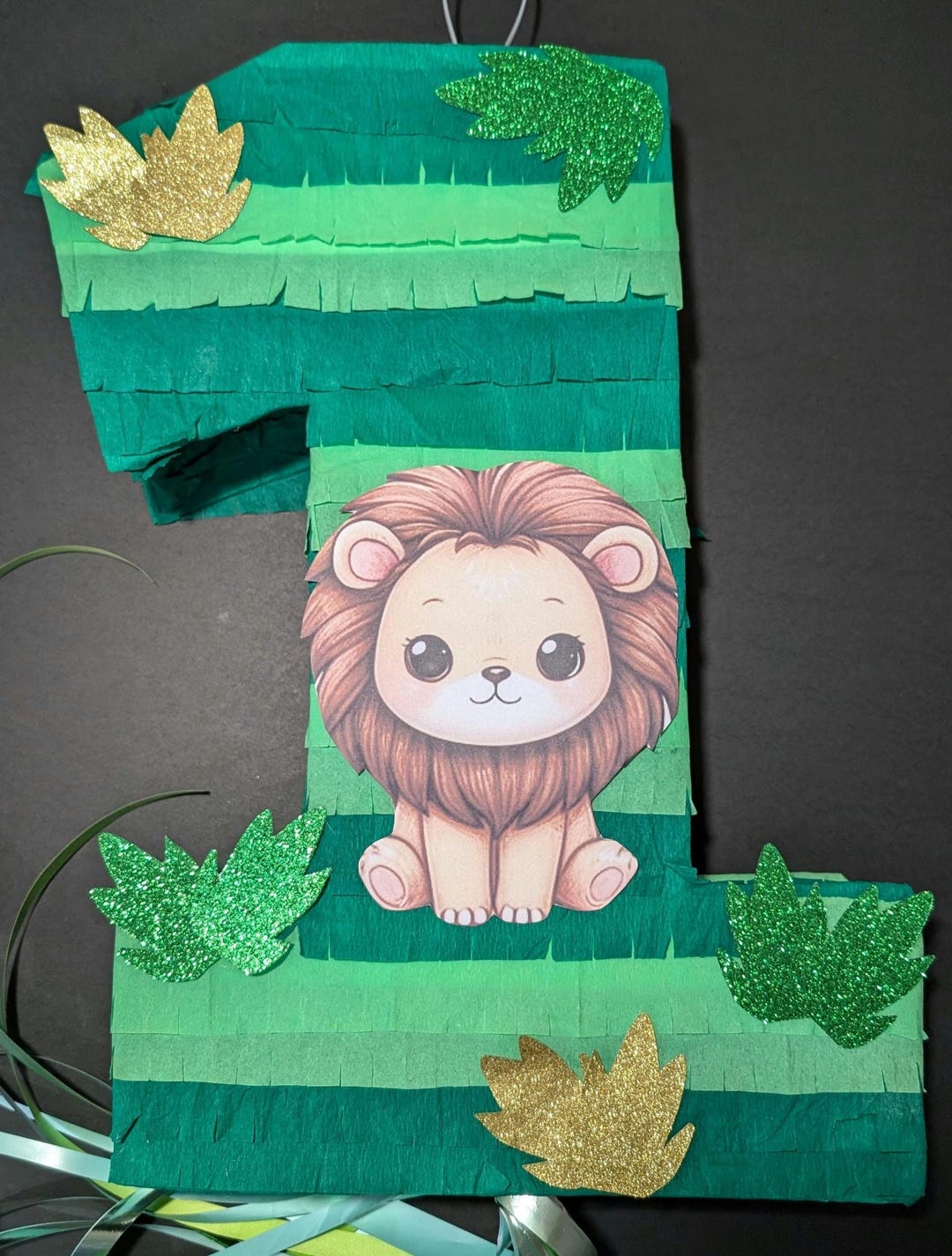 Number One Lion Piñata for Kids Birthday Party. Safari Themed Piñata ...
