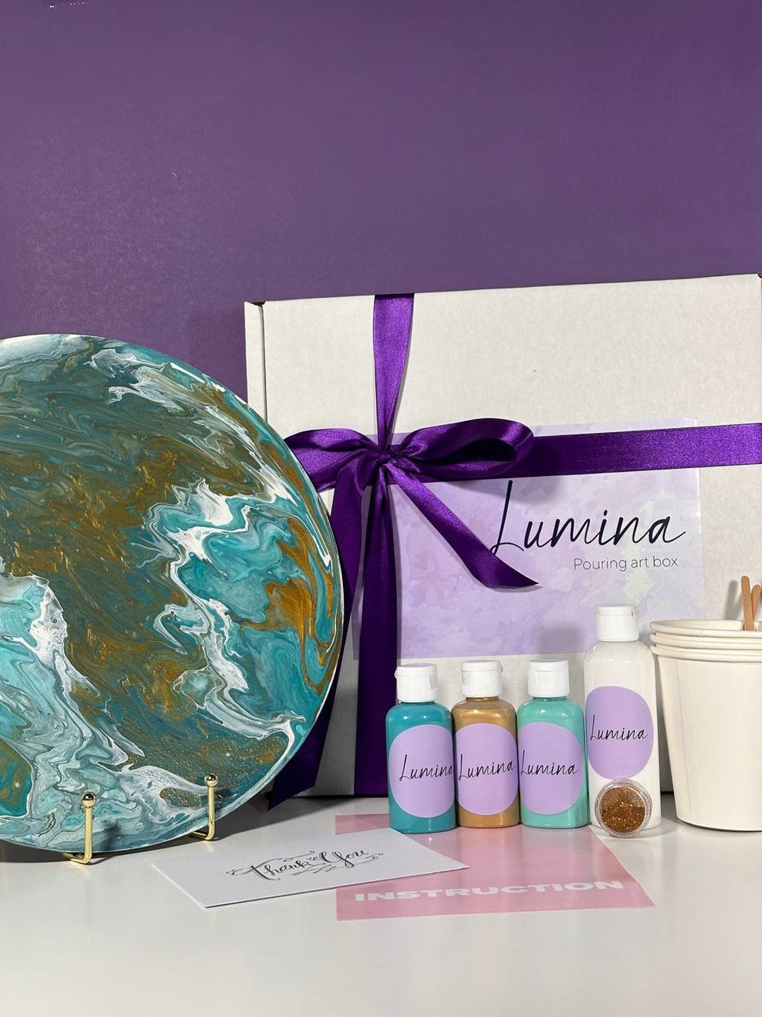 DIY Craft Painting, Pouring Art Kit, Gift Wrapped Boxes, Birthday Gift ...