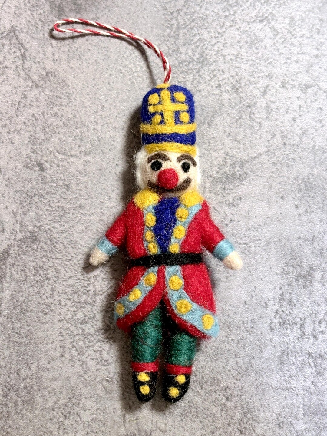 Hanging Felt /nutcracker Soldier / Christmas /needle Felted / Wool Felt ...