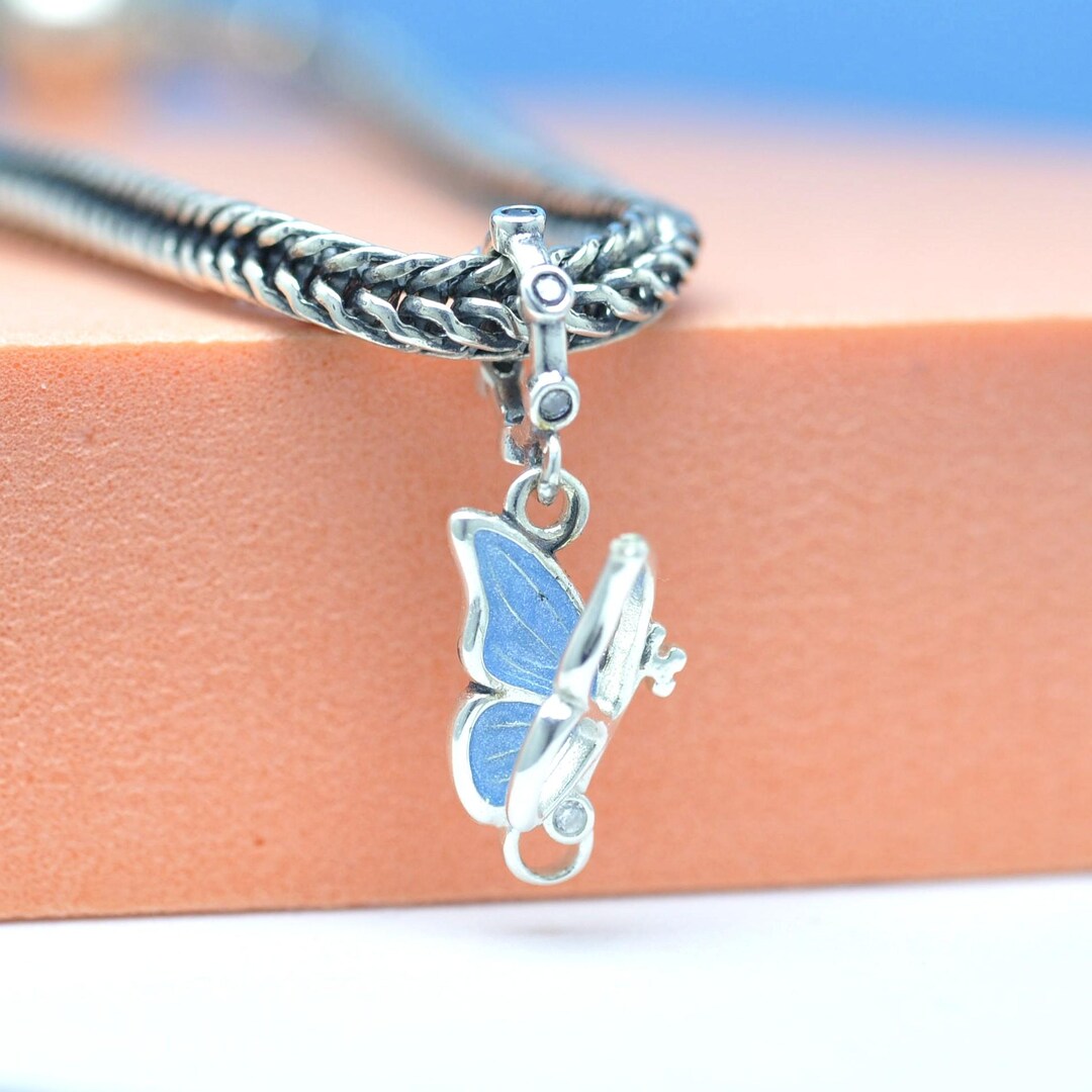 Sterling Silver Winged Dangle Charm Pendant for European Moments ...