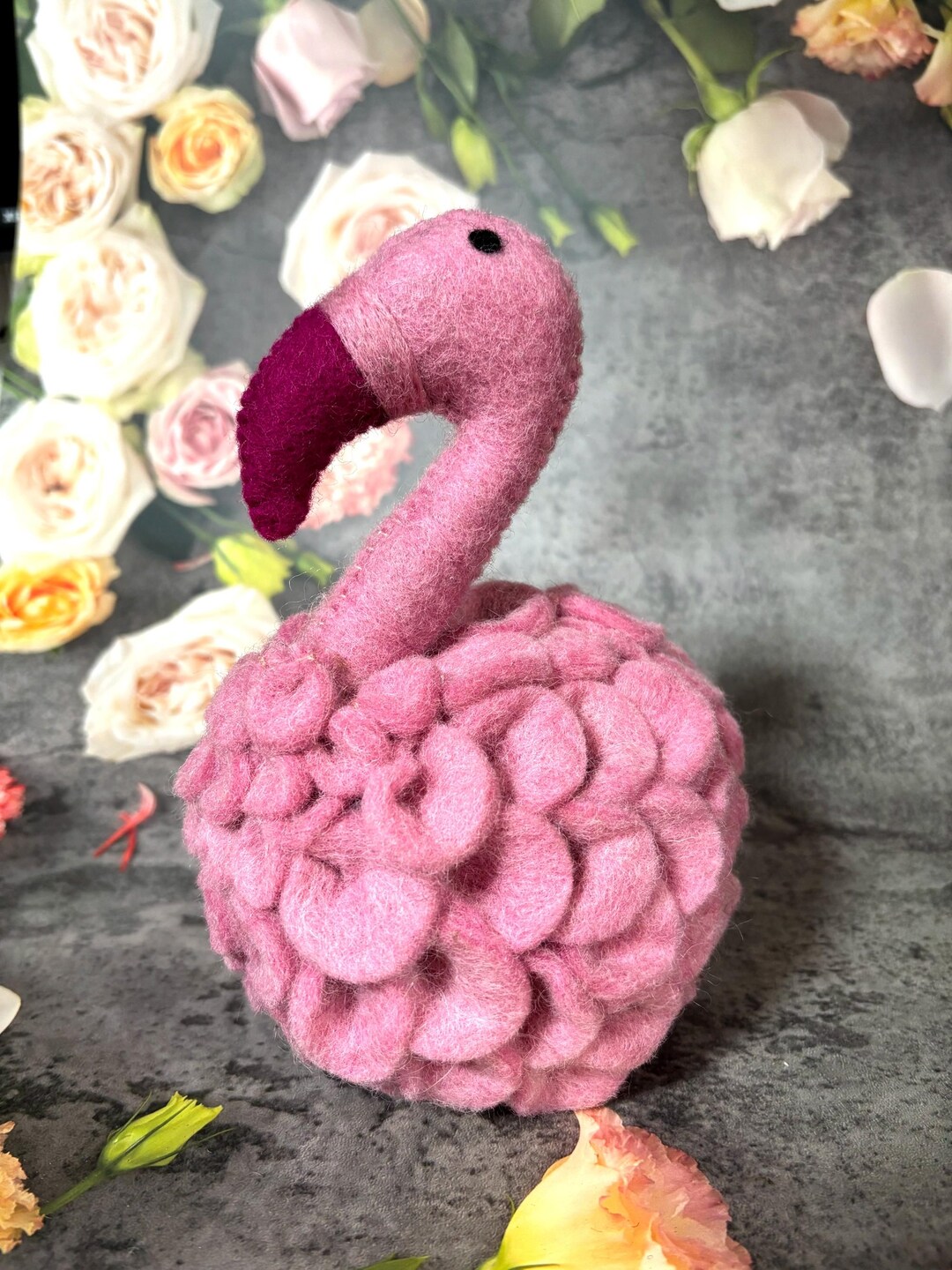 WOW Handmade Felt Pink Swan ,felt Table Decorations, Felt Toy,gifts for ...