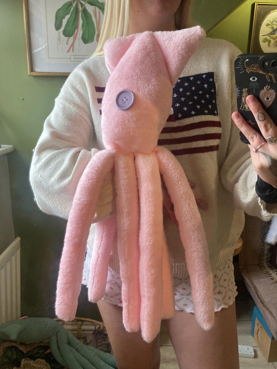 Coraline Teddy Bear Fluff Soft Coraline Inspired Squid Plush - Etsy