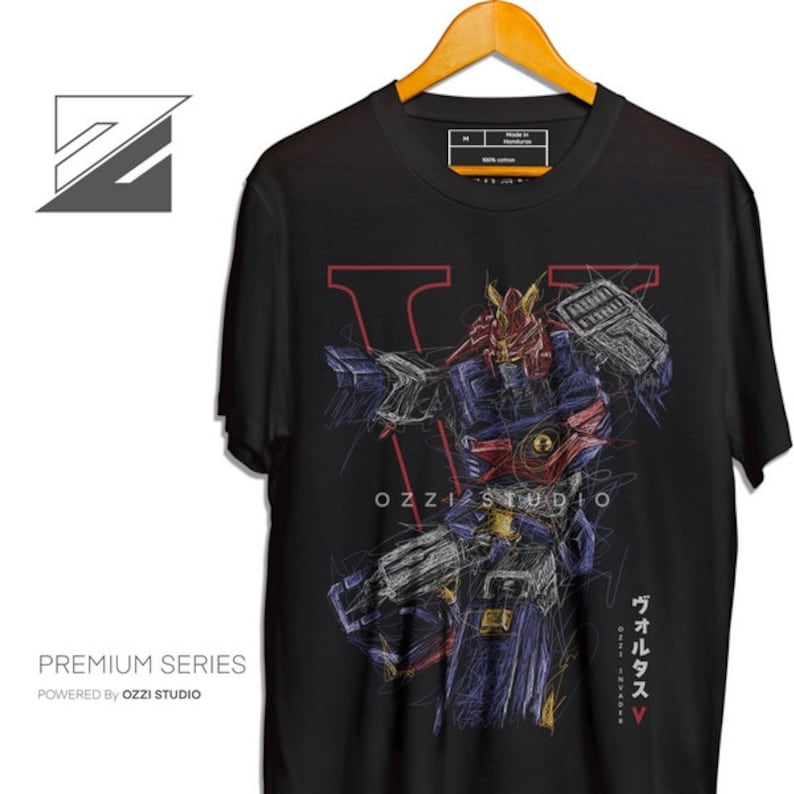 Voltus V Super Robot Japanese Anime Men's Short Sleeve Tshirt Graphic ...