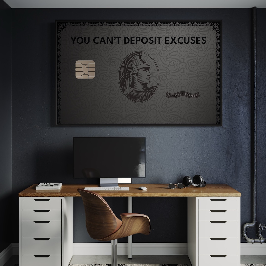 Mindset Prints Premium Motivational Canvas Wall Art You Can't Deposit ...