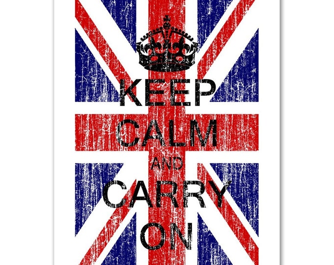 Keep Calm and Carry on British Flag 18 X 24 Union Jack - Etsy