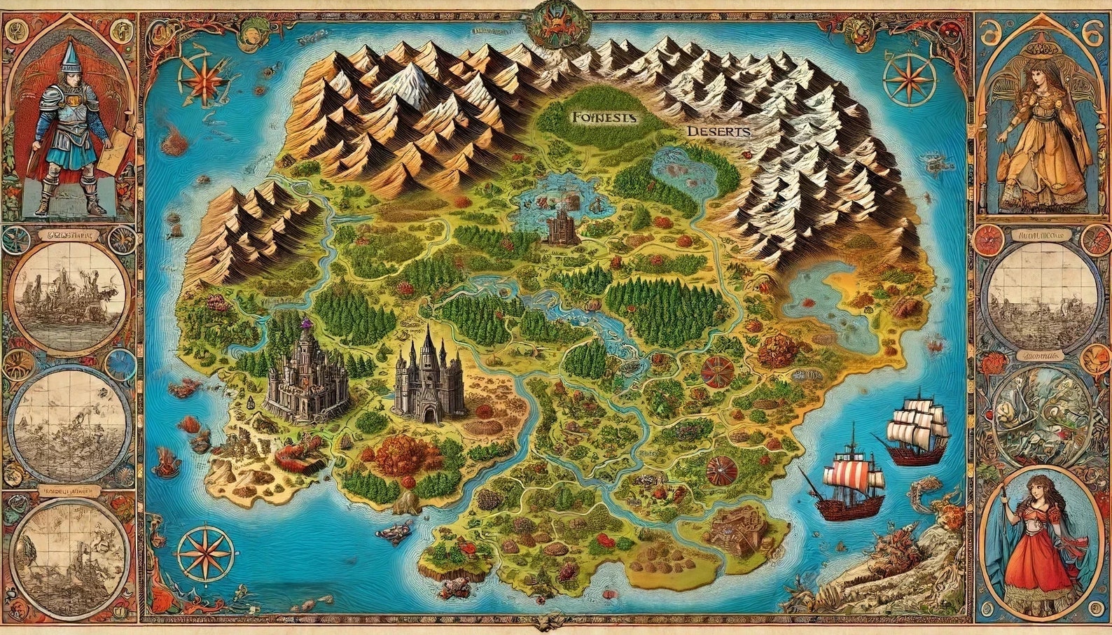 Custom Fantasy Map for Your Books, Games, D&D Campaigns and Much More ...