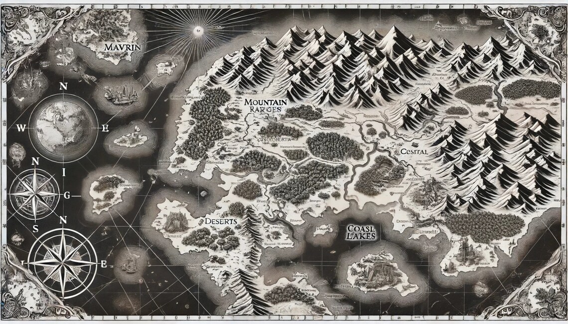 Custom Fantasy Map for Your Books, Games, D&D Campaigns and Much More ...