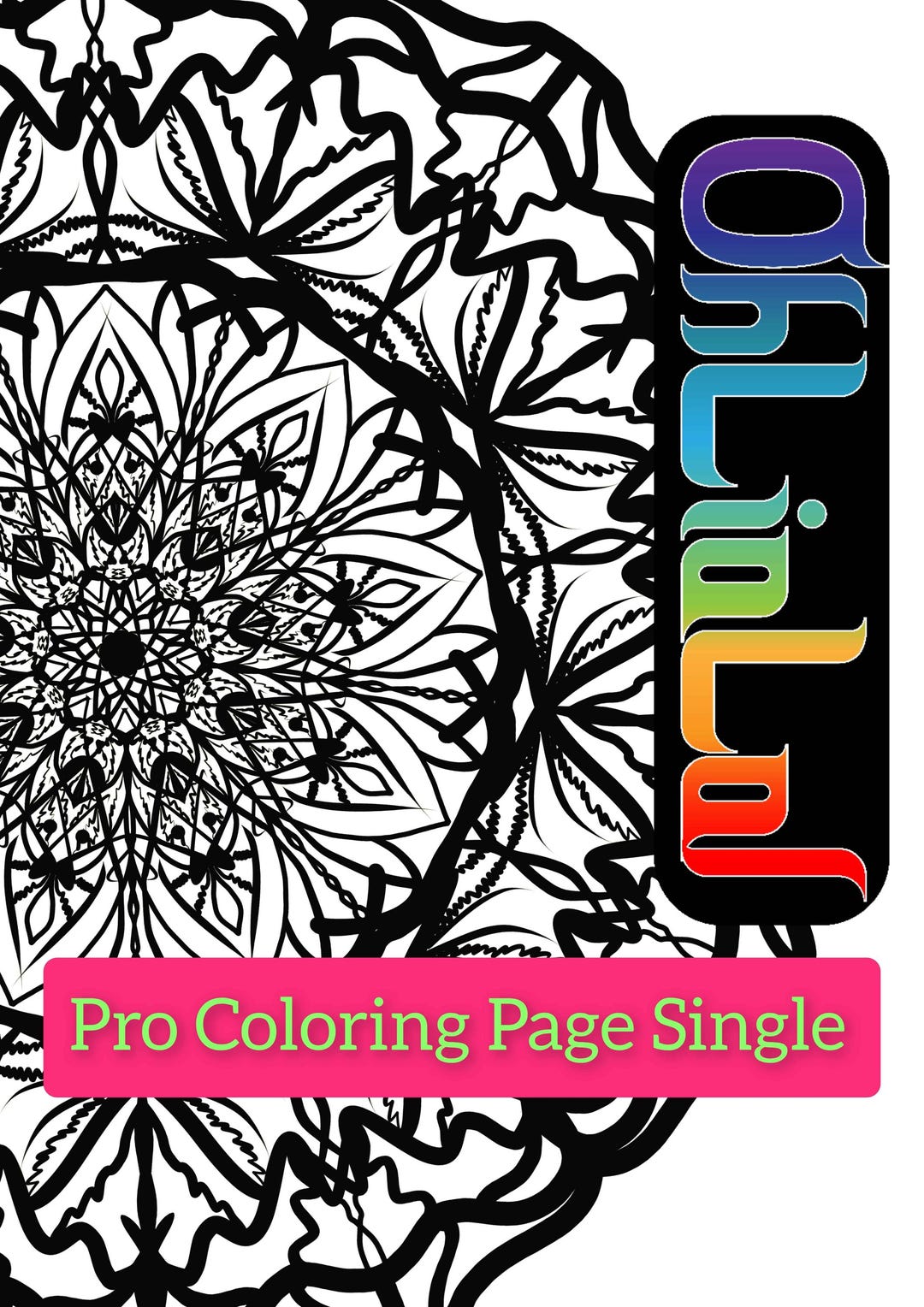 PRO Geometric Mandala Coloring Page: Abstract Floral Design (digital ...
