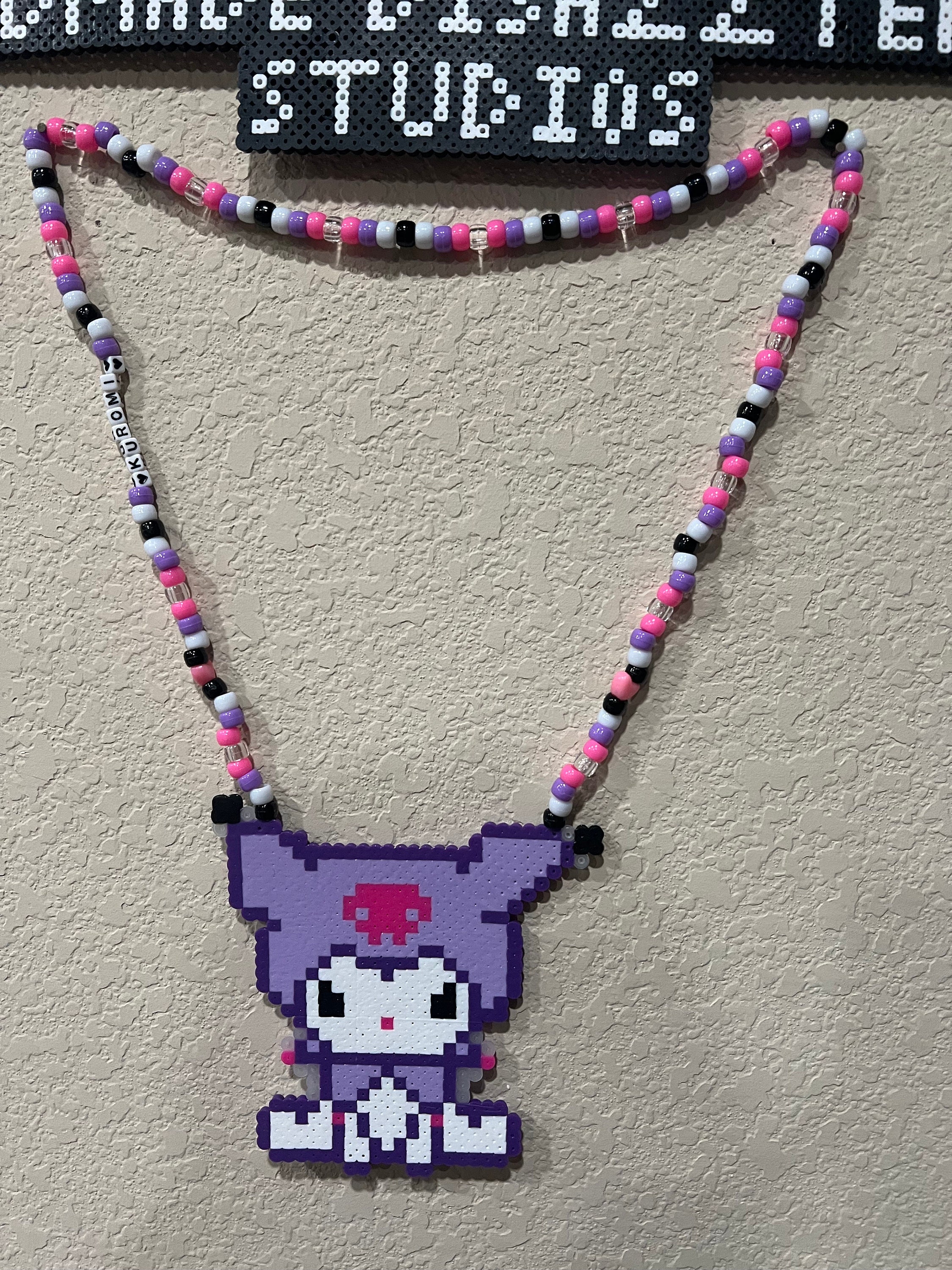 Kuromi Perler Necklace - Etsy