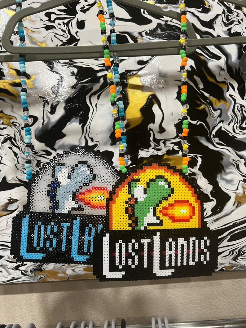 Lost Lands Yoshi Perler Necklace - Etsy