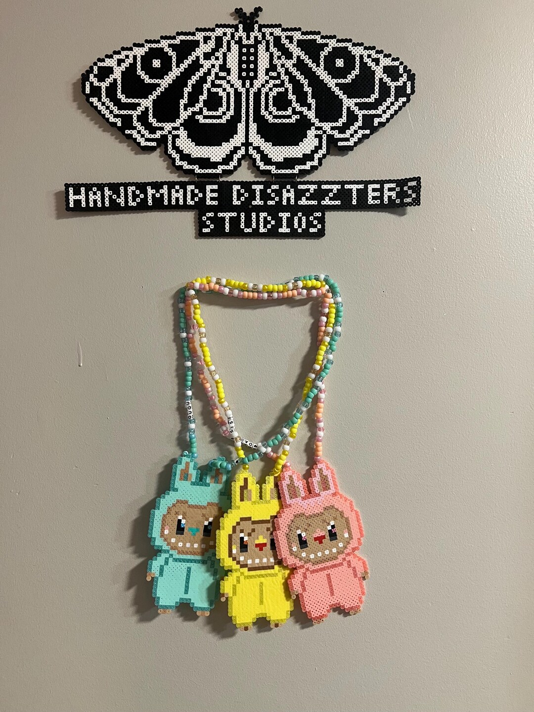 Labubu Perler Necklace - Etsy UK