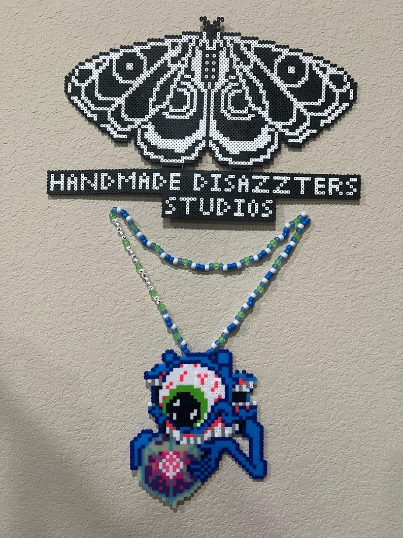 Subtronics Tesseract Glow in the Dark Perler Necklace - Etsy