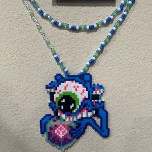 Subtronics Tesseract Glow in the Dark Perler Necklace - Etsy