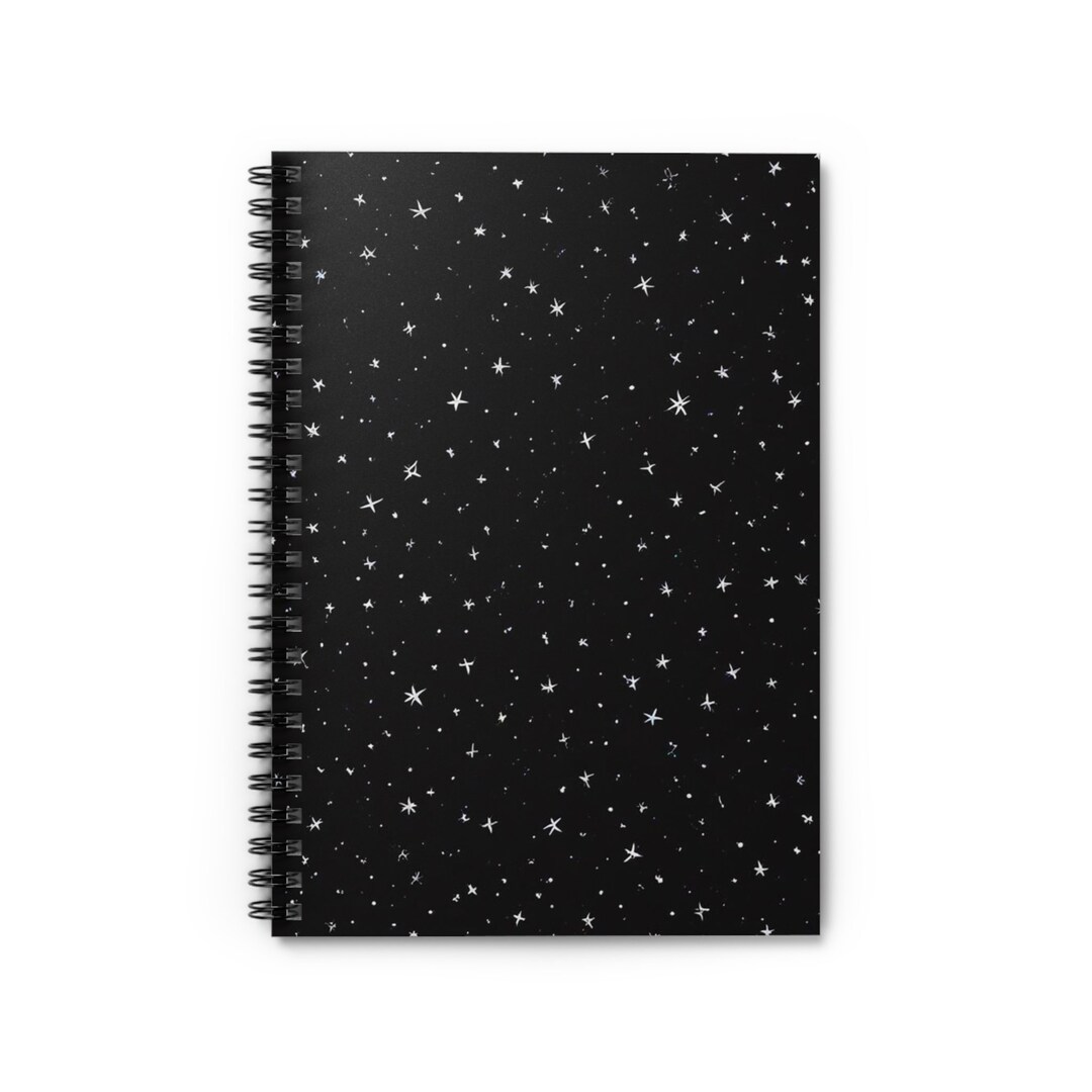 Black Sky With Stars Spiral Notebook Ruled Line - Etsy