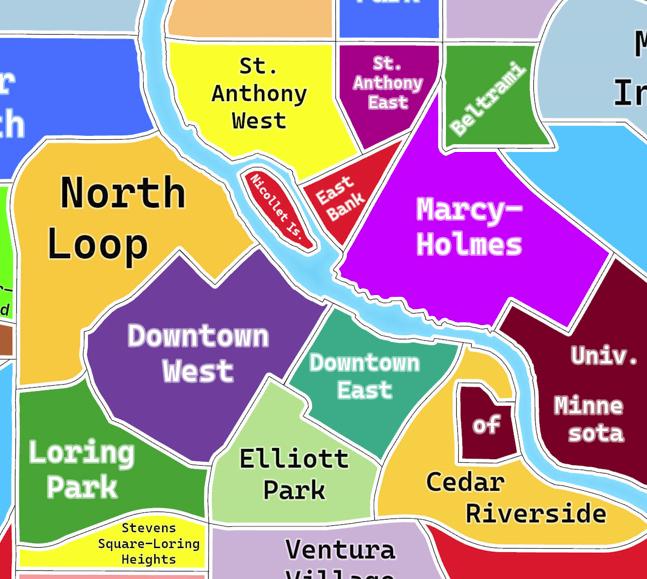 Minneapolis-saint Paul Neighborhoods Poster Map - Etsy
