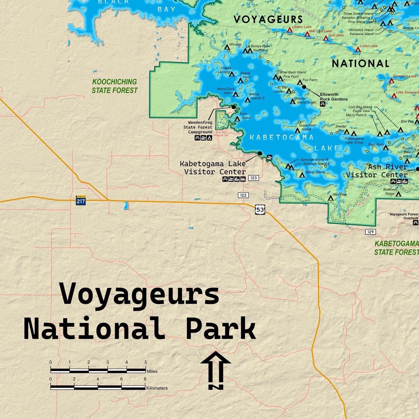 Voyageurs National Park Poster Map - Etsy
